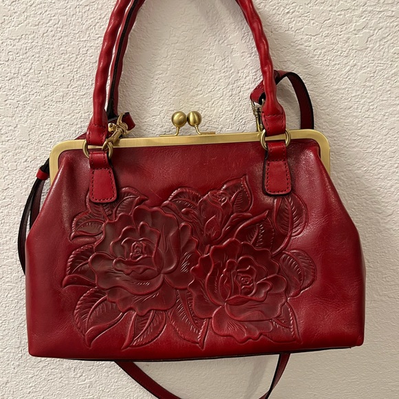 Patricia Nash | Bags | Patricia Nash Gorgeous Red Tooled Leather Metal ...